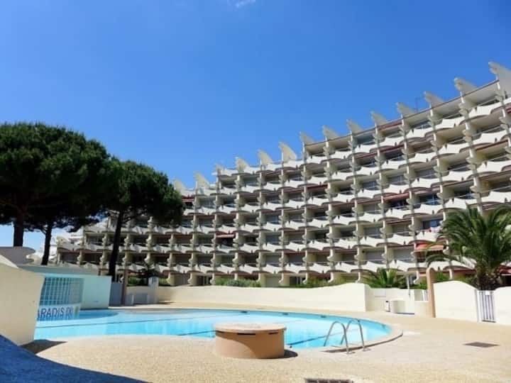 Studio Paradis Du Soleil- Piscine Et Parking - La Grande-Motte