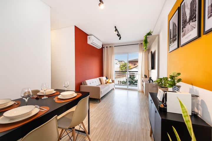 Show Oasis 5 Min Apto 2 Dorm C/ Vaga 4 Hóspedes - Sao Paulo