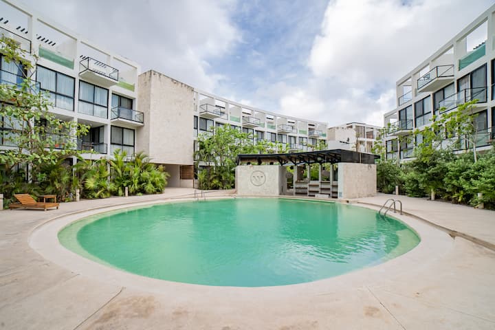 Luxury Studio - Kitchenette Spa Gym & Priv. Cenote - Tulum