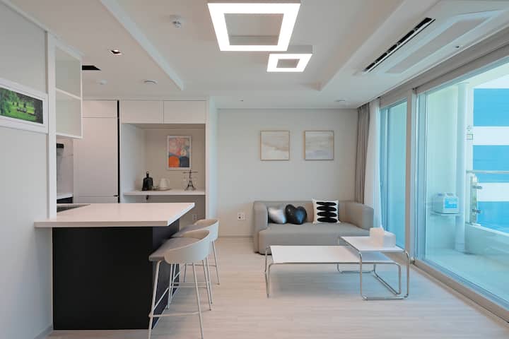 [Elmomento Songdo]신축테라스오션뷰/편안한씰리침대/고급캡슐커피/해변/케이블카 - 釜山