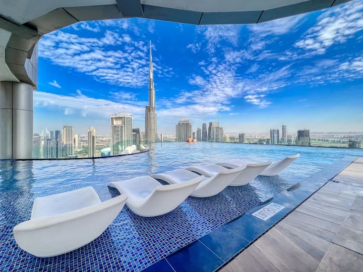 Skyline Serenity - Burj Khalifa W/ Infinity Pool - Dubaï
