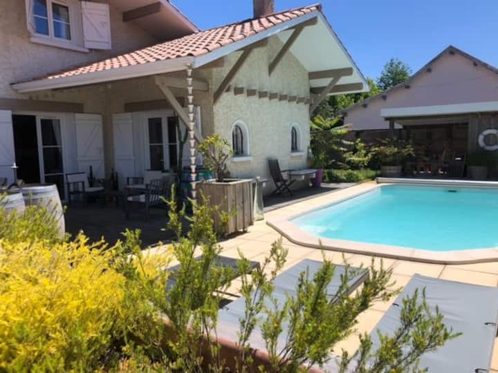 Belle Maison Avec Piscine à 10min à Pied Du Bassin - Bassin d'Arcachon