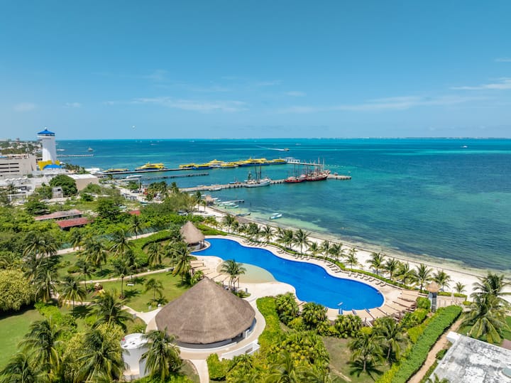 Vistas Increíbles Del Caribe+acceso A La Playa+ac - Cancún