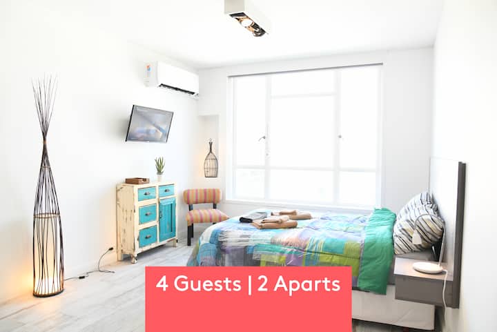 9bl | 4 Guests At 2 Aparts Same Building - Buenos Aires