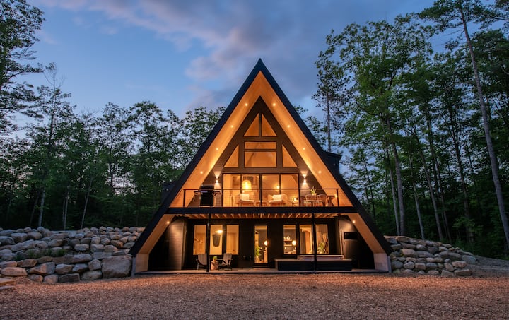 Luxury A Frame Cabin With Hot Tub In Bethel - Newry, ME