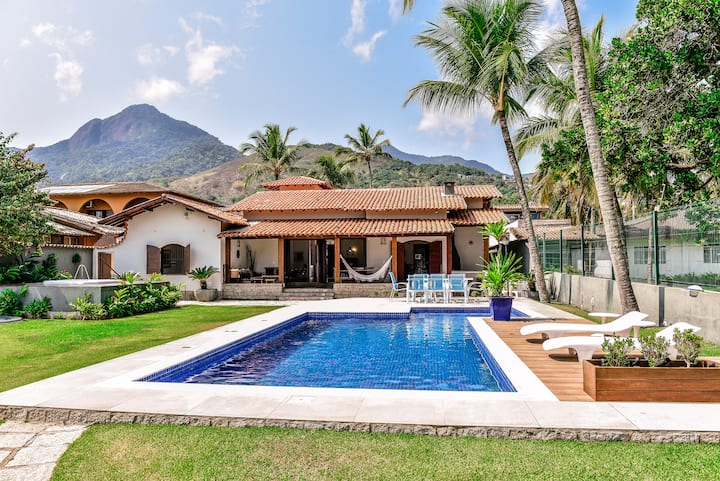Pé Na Areia 14 Pessoas 5 Suítes - Casa Espetacular - Ilhabela