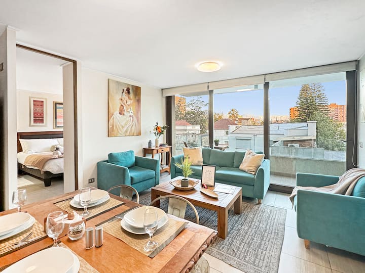 Céntrico Depto Con Piscina Frente Al Parque - Providencia