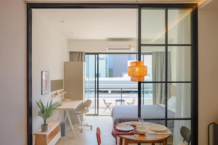 5 Min Bts Asok - 1b1b, Cozy, Spacious 5 - Bangkok