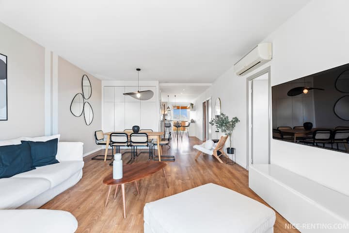 Penthouse Luxe Vue Mer Piscine Tennis Parking - Nice