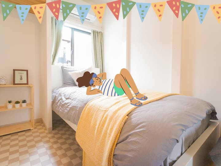 2 Stops To Shinsaibashi！matsuyamachi Sta 4min｜6ppl - Osaka