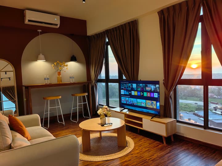 Sunset View|freeparking|kavenue|cozy Room 3-4 Pax - Kinarut