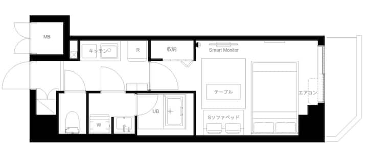 Ryogoku Area/ 1.3km To Skytree/ Clean Room / E03 - Ueno