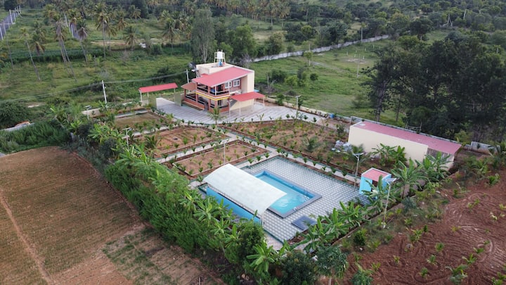 The Betel Estate 3bhk Ac Pool Villa|bbq|camp Fire| - Ramanagara