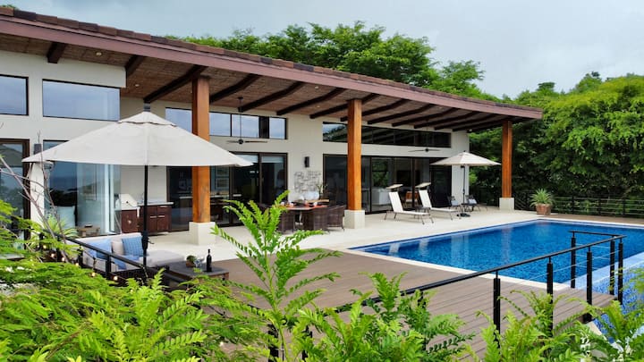 Modern Style Home With Panoramic Ocean View - Playa Hermosa