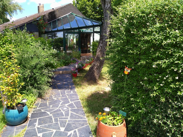 Chambre Bleue Maison Bioclimatique D'architecte - Eure-et-Loir