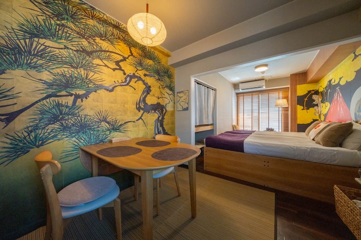 S504-susukino-tatamibed-bigtable - Sapporo
