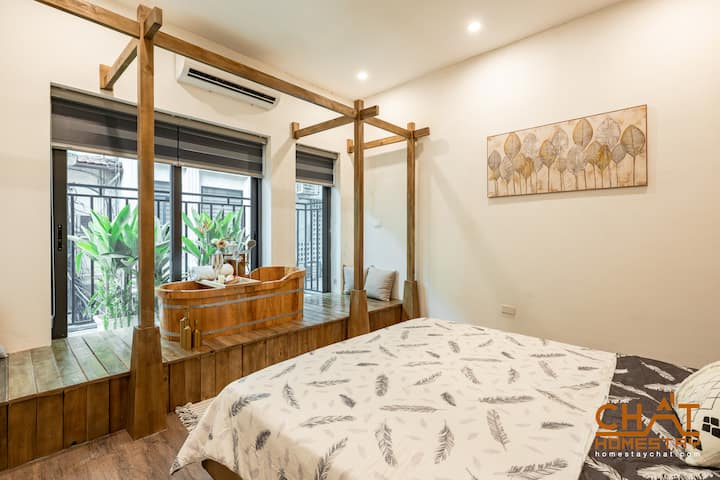 Rustic Roots & Tub•2br Calm &Cozy Near Old Quarter - Hanoi