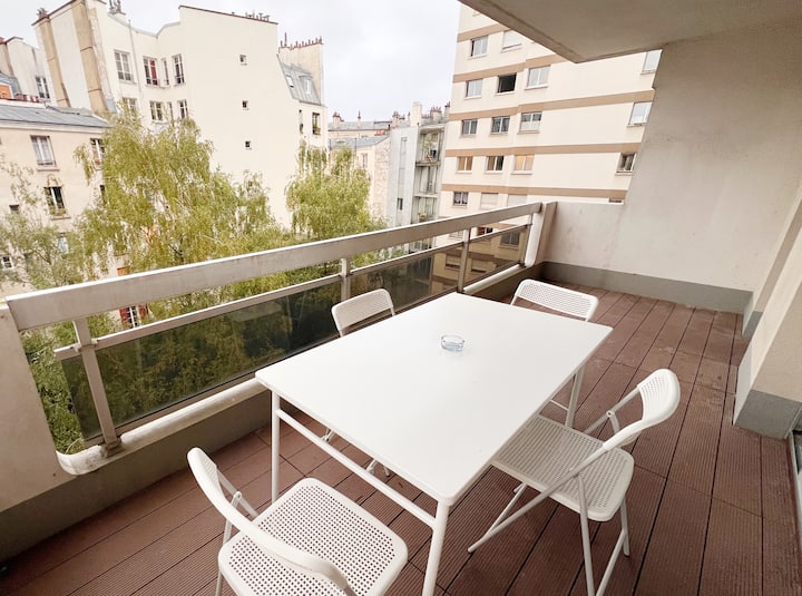 Quiet Apt: Big Terrace & Parking - París