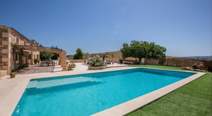 Es Turó Redo. Villa Con Piscina - Petra