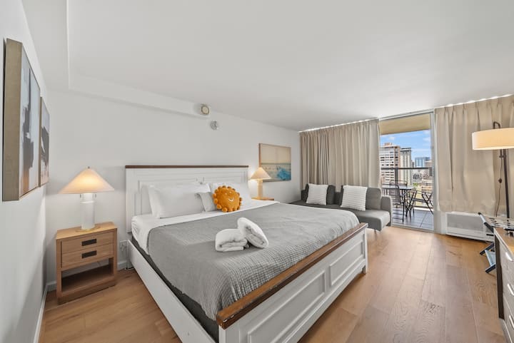 23 Fl-cozy & Elegant King Studio - Honolulu