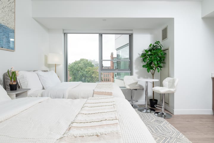 Lux Studio W/2xqueen Beds & Gym Near Mit/harvard - Cambridge