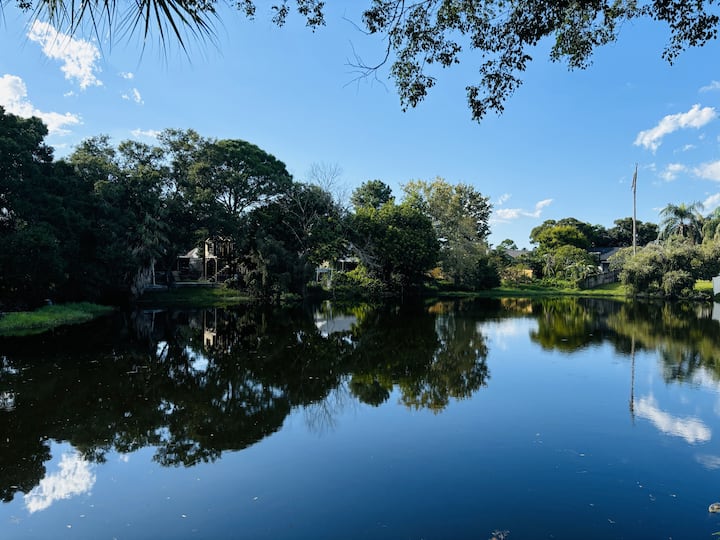 Central Pad With Pool, Spa & Pond Near All Beaches - Pinellas Park