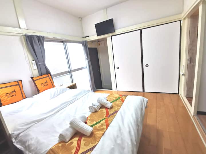 新宿直通ジブリ美術館近くダブルベッド温馨大床房Orangehouse - Mitaka