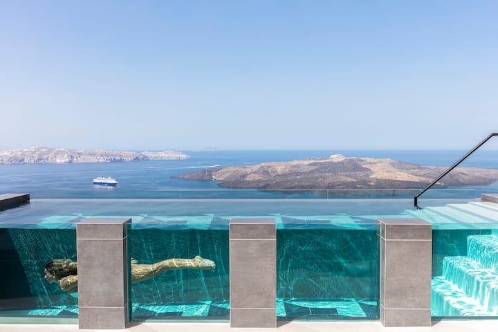 6 Bdr Seaview Casa Private Pool Jacuzzi Casasunsha - Santorini