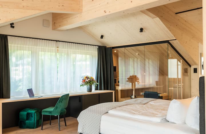 Penthouse Mit Sauna, Kamin, Infrarot Und Südbalkon - Oberstaufen