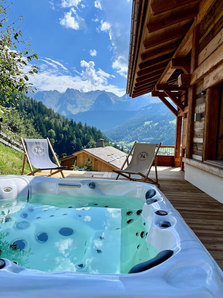 Chalet Neuf, Vue Sur Les Aravis, Bar, Jacuzzi - La Clusaz