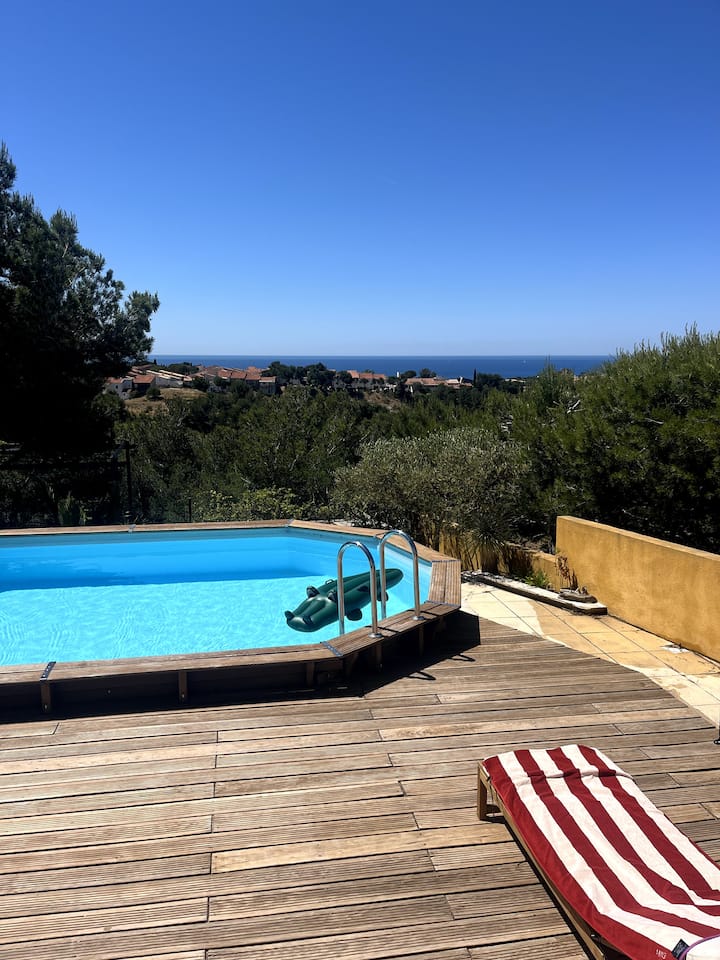 Villa Avec Vue Mer Et Piscine - Sausset-les-Pins