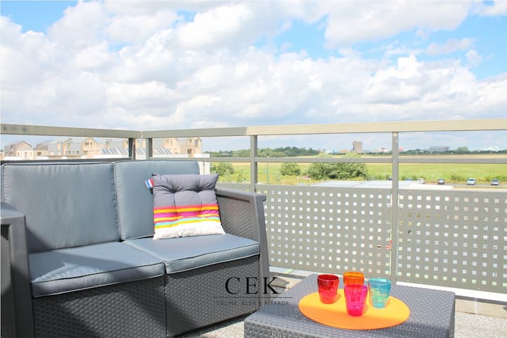 Disney2 Appartement Terrasse Vue Disneyland - Bussy-Saint-Georges