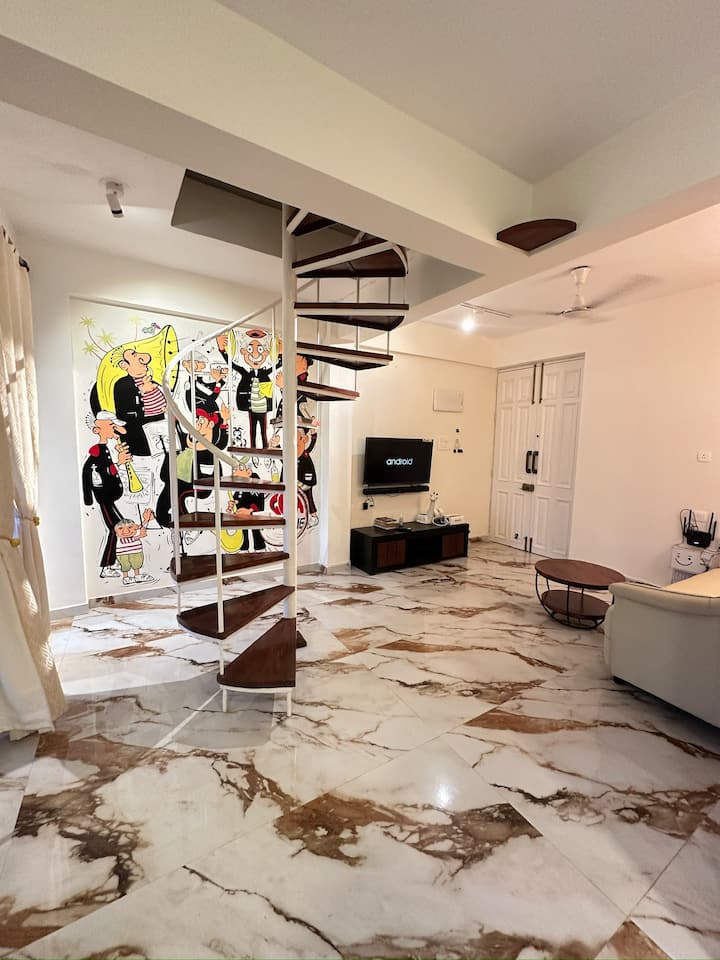 Blissfullabode-2 Bhk Attic/private Terrace Siolim - 고아