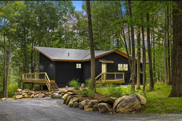 Boulder Run Cabin/mountain Views/sauna/hot Tub/ev - Manchester, VT