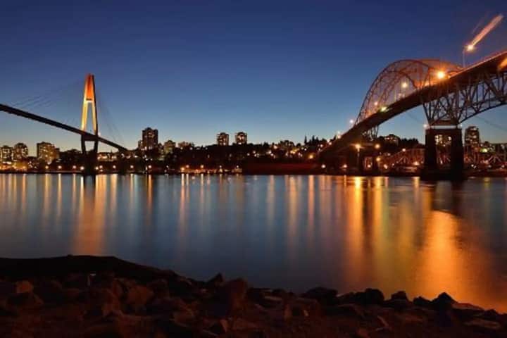 Long Term~chill Vibes 2 Single Beds 30 Minute 2 Dt - New Westminster