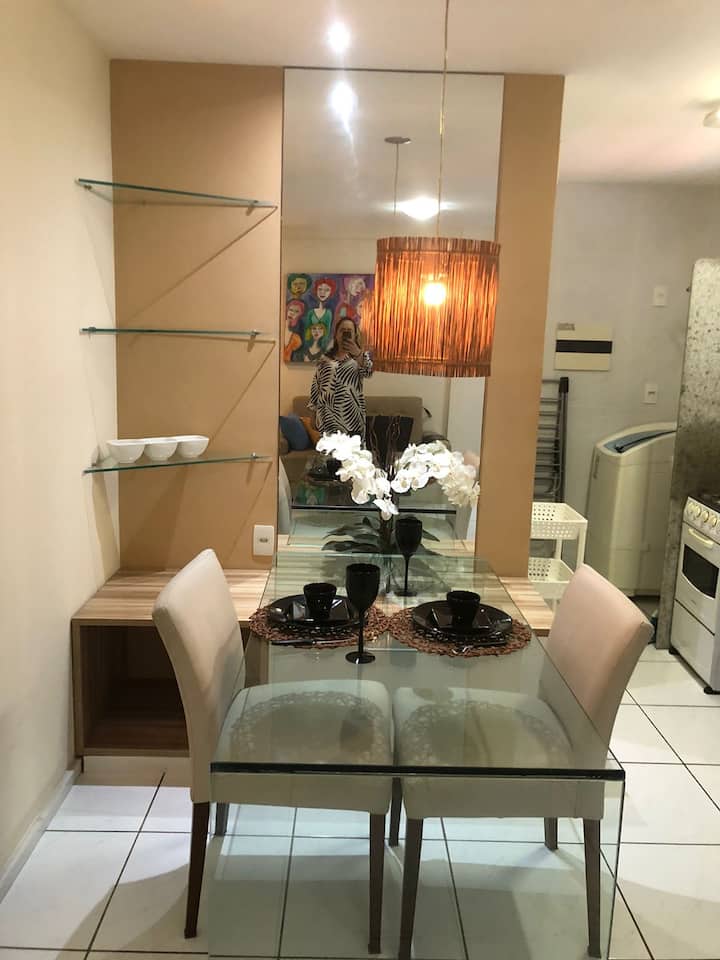 Flat Mobiliado 1q Em Boa Viagem- Golden One - Recife