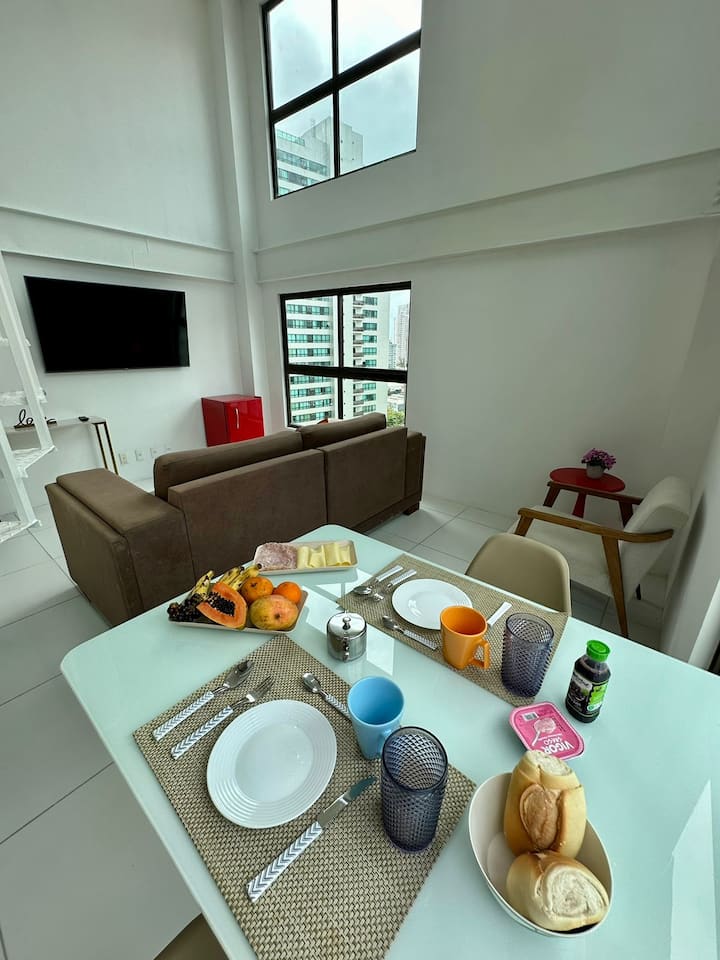 Lindo Loft Vista Mar De Boa Viagem Prox. Aeroporto - Recife