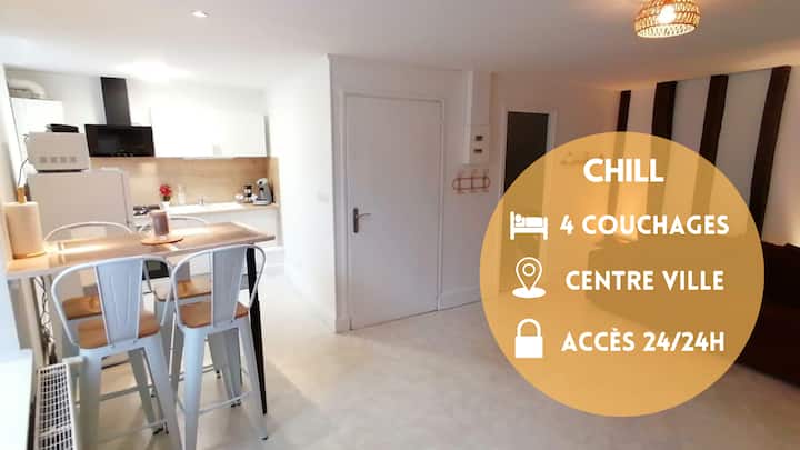 Chill-4 Pers-boîte à Clé 24/7-netflix-wifi - Joinville