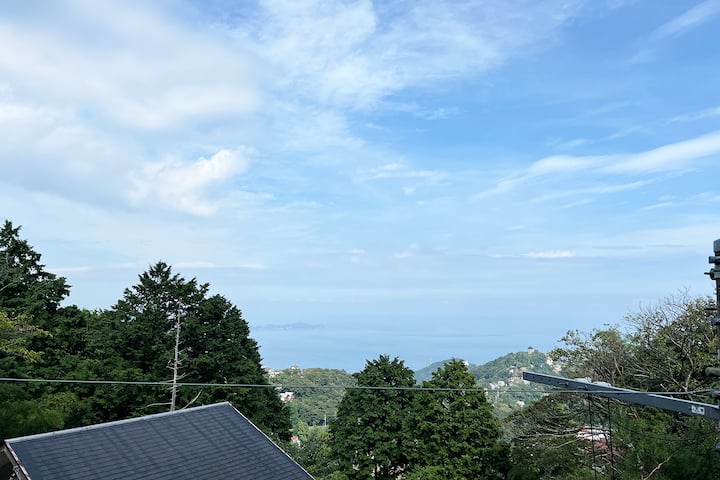 《ペットと泊まれる》ウッドデッキ&オーシャンビュー&温泉付き貸別荘(くろたけ台1-631) - Atami