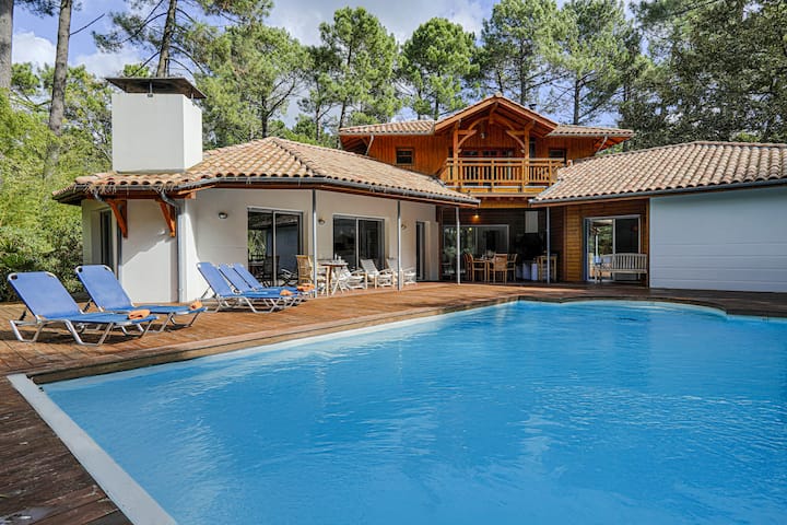 Demeure D'exception Avec Piscine Chauffée - Biscarrosse