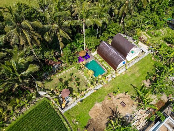 Lumbung Sari Wooden Private Villa W/ Greenery View - Ubud