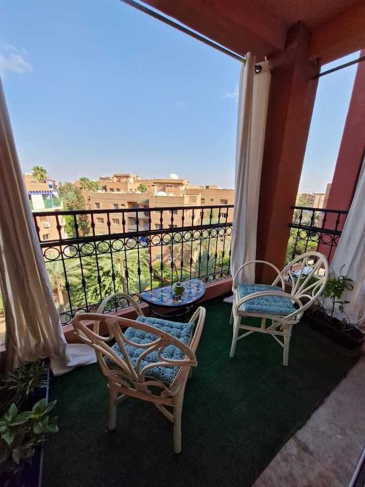 Cosy Appartement Majorelle Piscine Et Parking - Marrakesh
