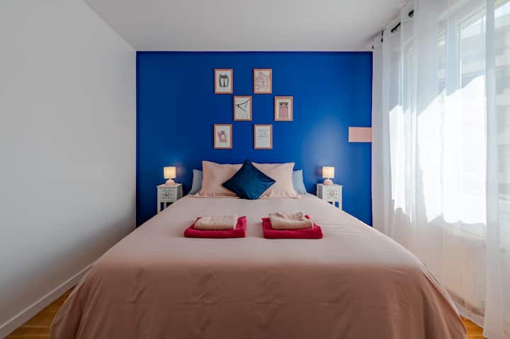 L'arlequin* Familial&calme/parking/metro & Netflix - Villeurbanne