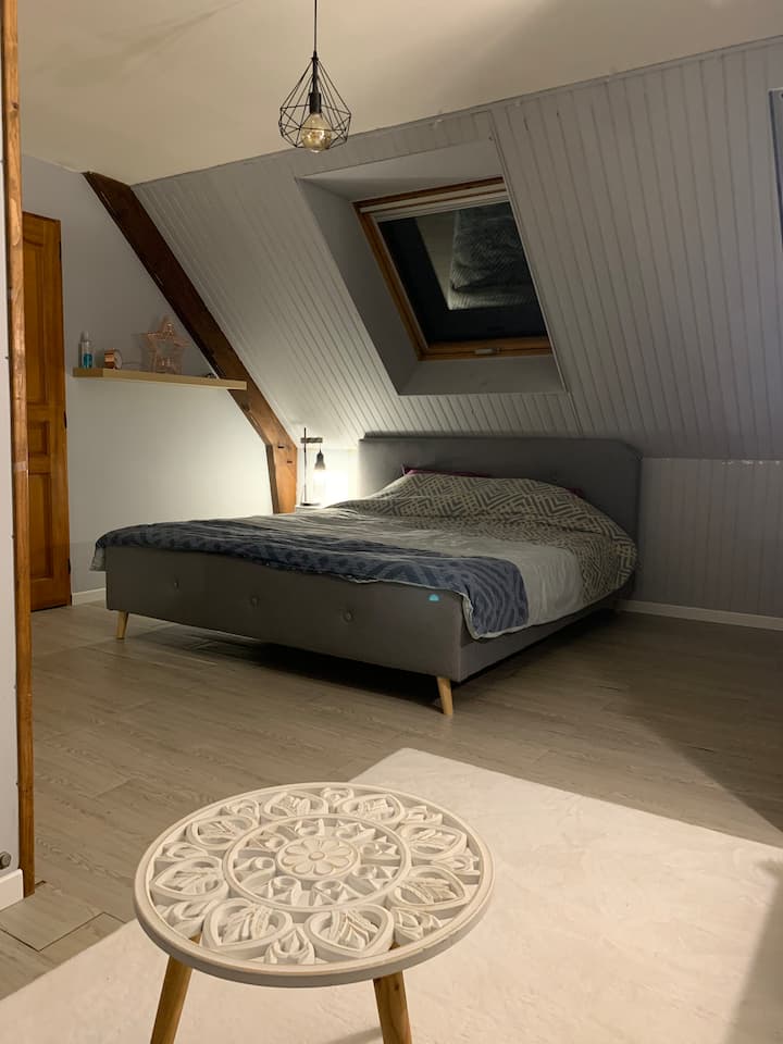 Chambre Grand Lit Bureau/salon - Orgeval