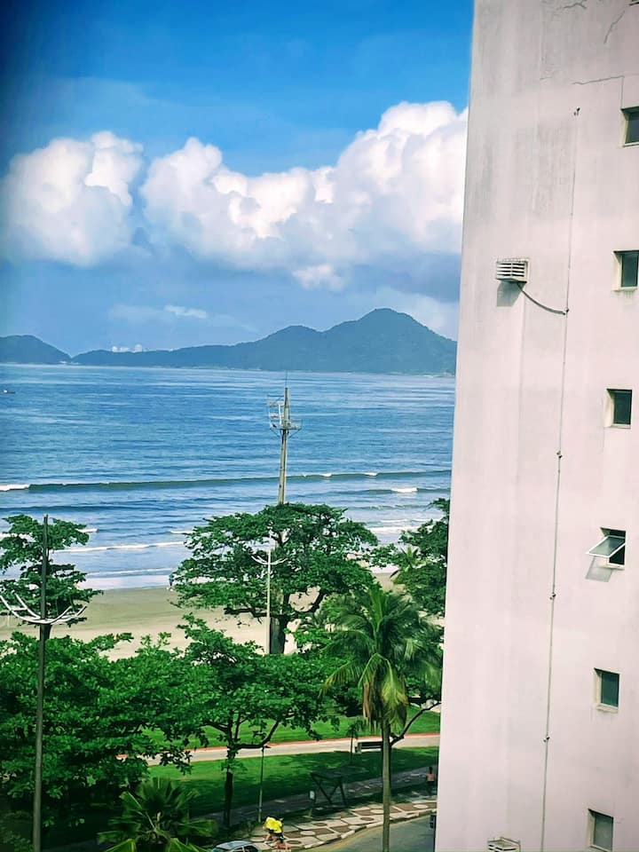 Na Rua Da Praia, Vista Mar E Aceita Pet - Santos