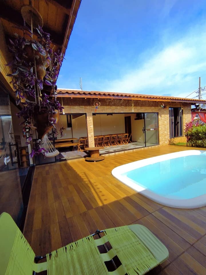 Casa Rústica Com Piscina. - Cascavel