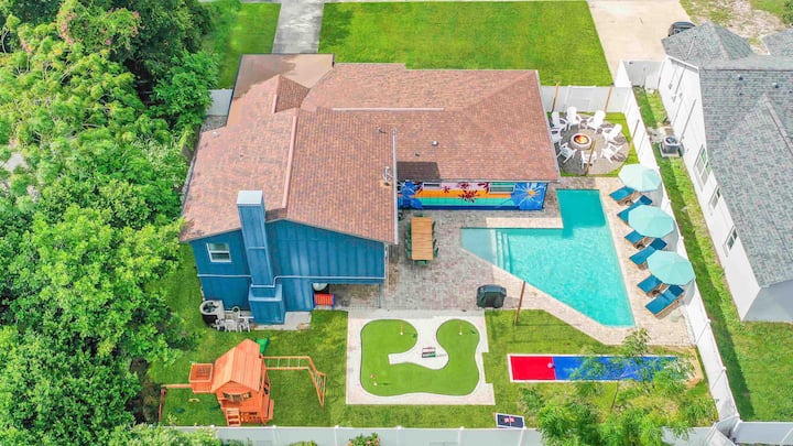 Heated Pool • Fire Pit • Bbq • Mini Golf + Bowling - クリアウォーター, FL