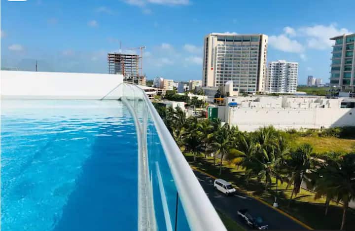 Cómodo Loft Céntrico Con Piscina - Cancún