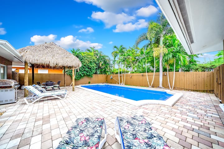 Heated Pool & Tiki Hut! Air Hockey+close To Beach! - Fort Lauderdale