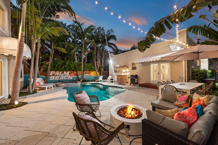 Lux Wpb Oasis | Pool/spa | Game Room | Sleeps 12! - West Palm Beach, FL